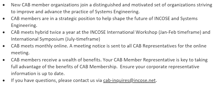 Corporate Advisory Board