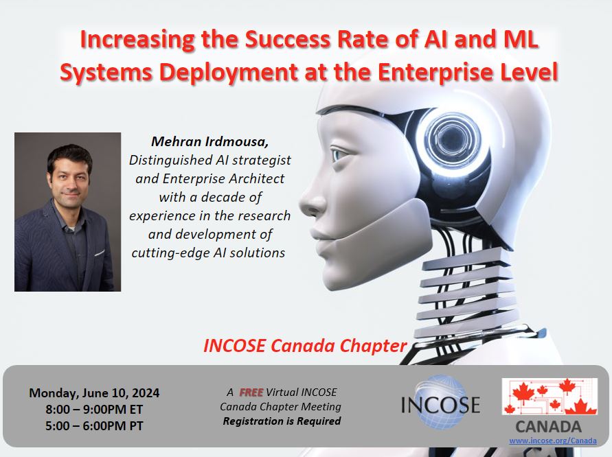 INCOSE Canada: Increasing the Success Rate of AI and ML Systems ...